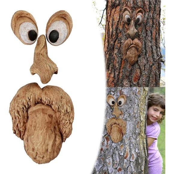 Accents | Bilisilly Tree Faces Decor Outdoor Old Man Tree Face Outdoor ...